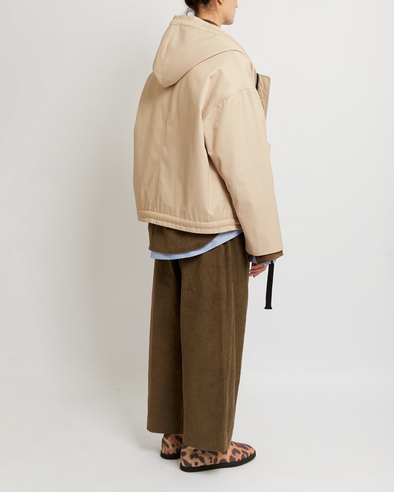 Sand Oversized Hooded Jacket – NEVER KNOW